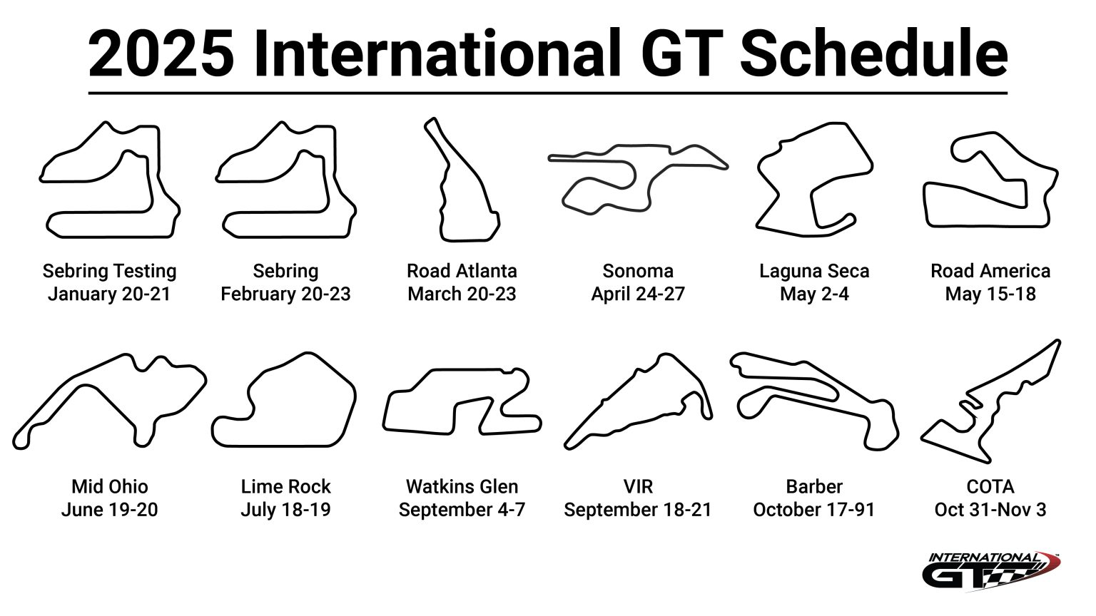 International GT 2025 Schedule Announced – International GT