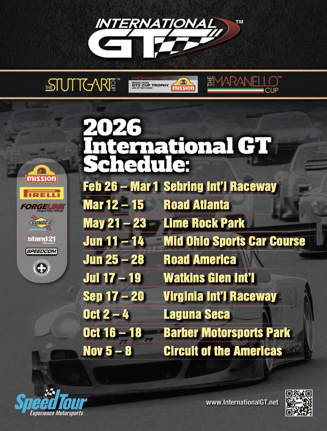 2026 International GT Schedule Announcement – International GT